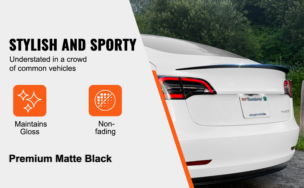 VEVOR GT Wing Car Spoiler, 48.2 inch Spoiler, Compatible with Tesla ...