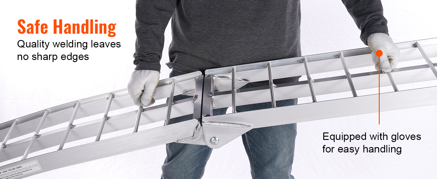 Aluminum Ramp 1500 LBS Foldable Loading Ramps for Pickup Trucks Bed 2 ...