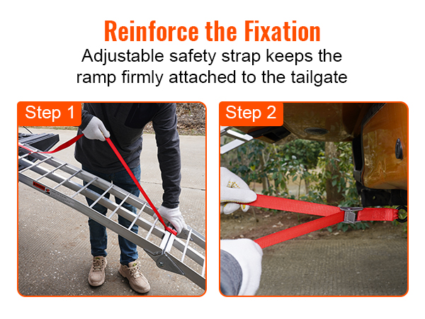 Aluminum Ramp 1500 LBS Foldable Loading Ramps for Pickup Trucks Bed 2 ...