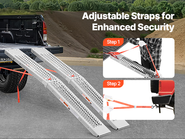 1000 lbs Steel Ramps 2Pcs Heavy-duty Loading Ramps with Handles | VEVOR US