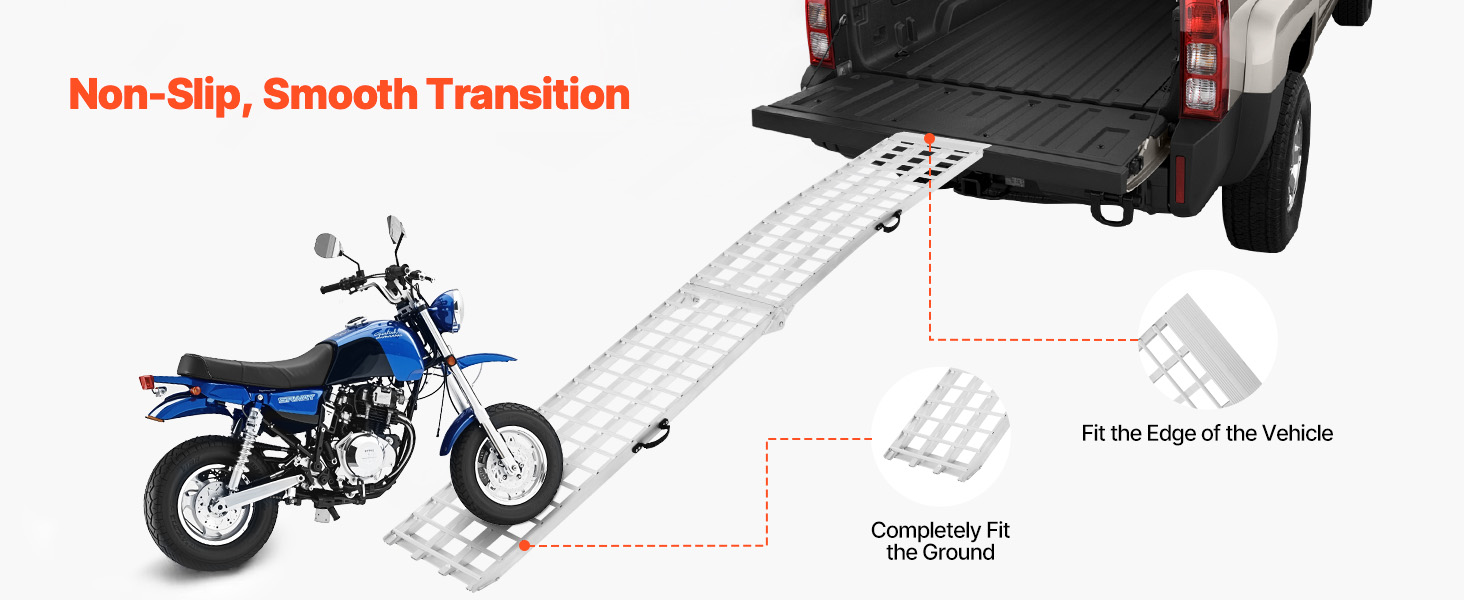 1000 lbs Aluminum Ramps 1Pcs Heavy-duty Loading Ramps with Handles ...