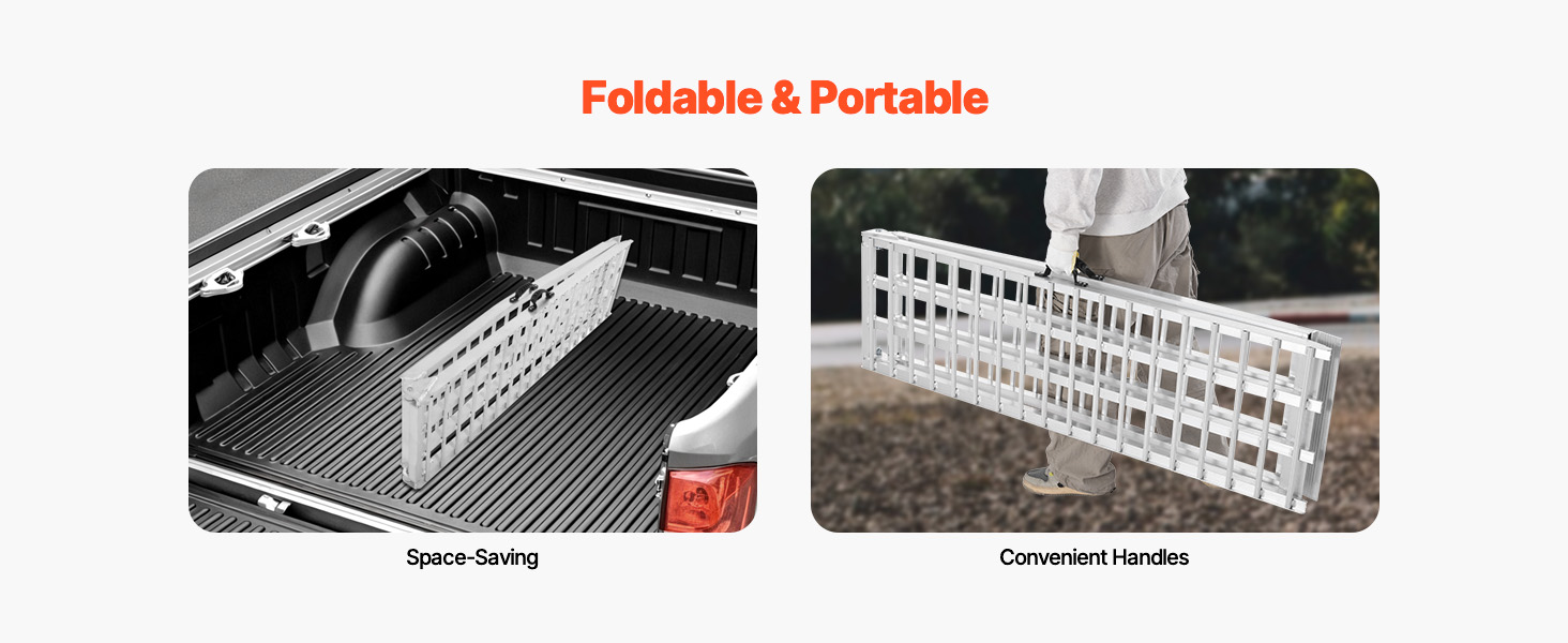 1000 lbs Aluminum Ramps 1Pcs Heavy-duty Loading Ramps with Handles ...