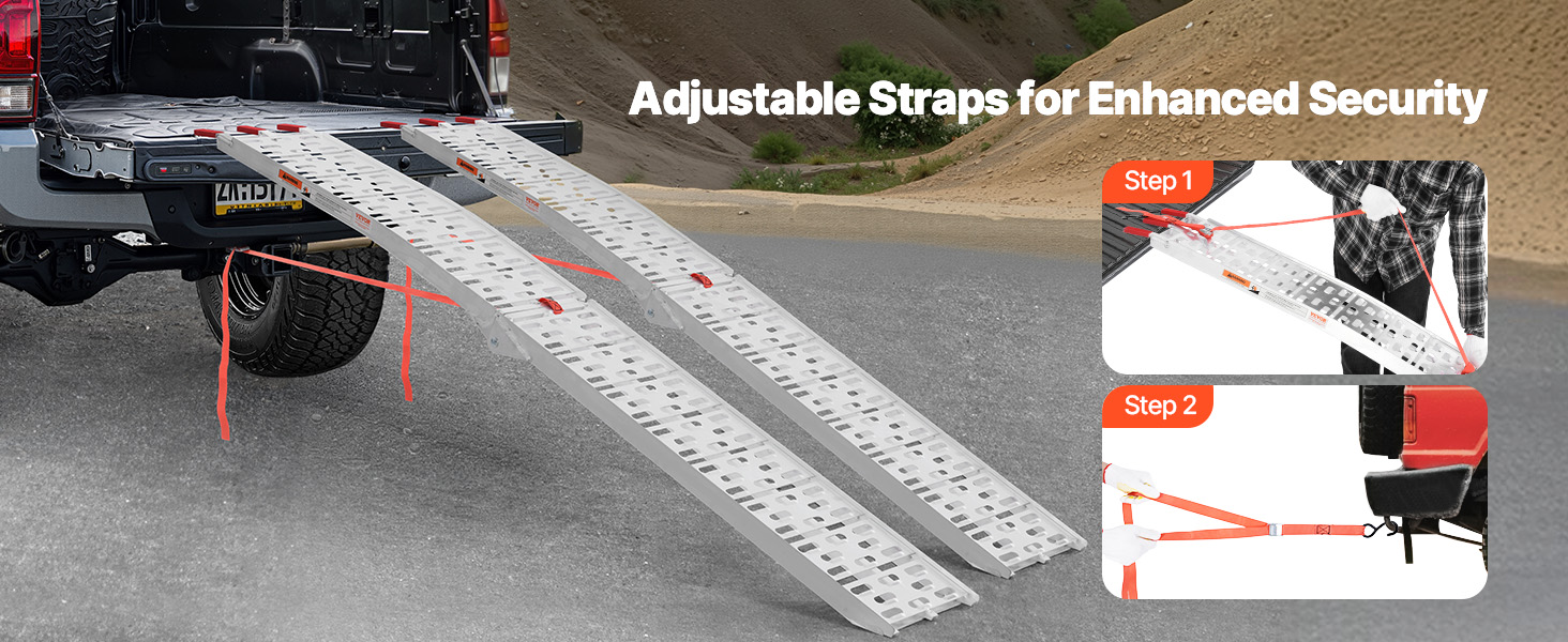 1500 lbs Aluminum Ramps 2Pcs Heavy-duty Loading Ramps with Handles ...