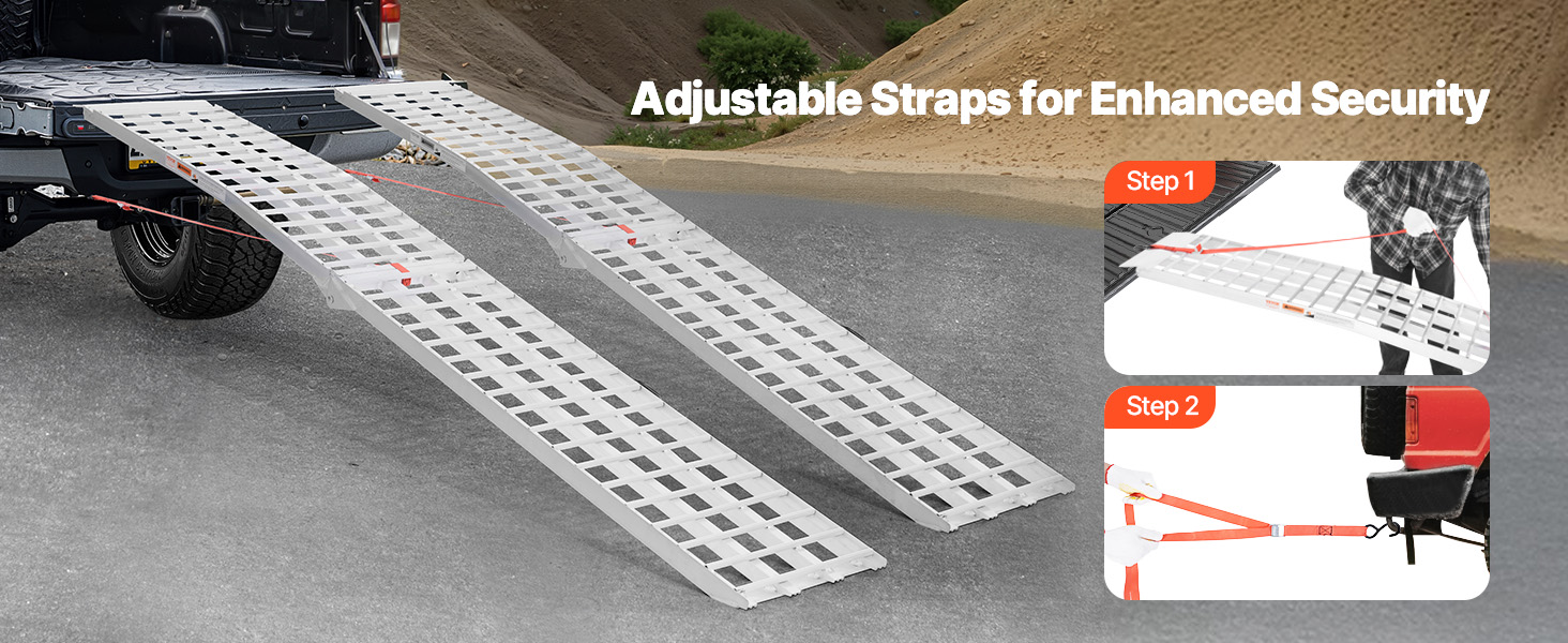 2000 lbs Aluminum Ramps 2Pcs Heavy-duty Loading Ramps with Handles ...