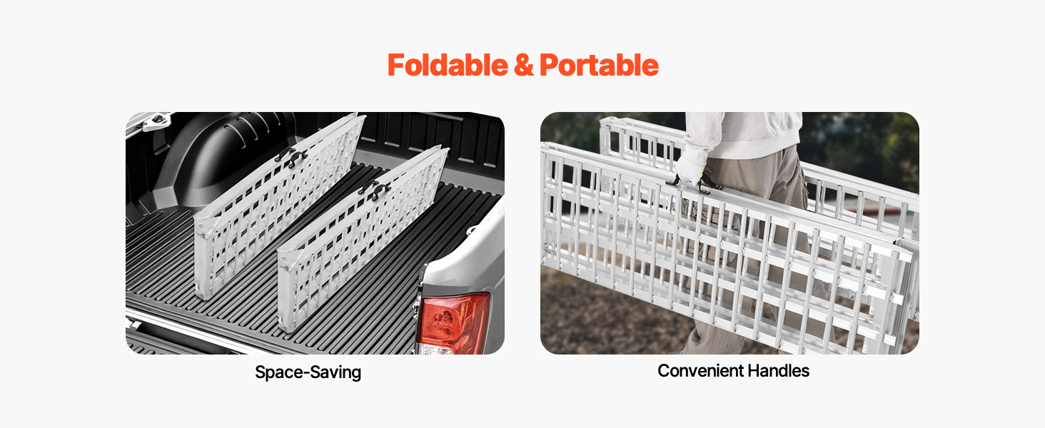 2000 lbs Aluminum Ramps 2Pcs Heavy-duty Loading Ramps with Handles ...