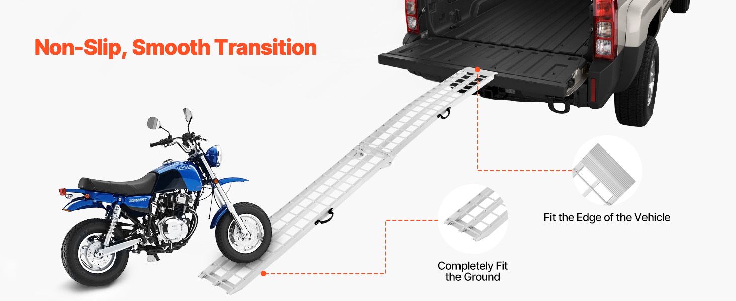 600 lbs Aluminum Ramps 1Pcs Heavy-duty Loading Ramps with Handles ...