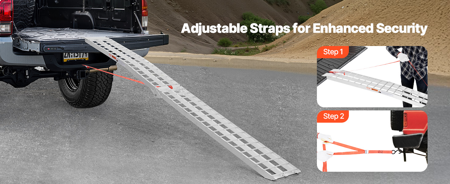 600 lbs Aluminum Ramps 1Pcs Heavy-duty Loading Ramps with Handles ...