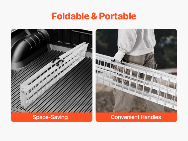 600 lbs Aluminum Ramps 1Pcs Heavy-duty Loading Ramps with Handles ...