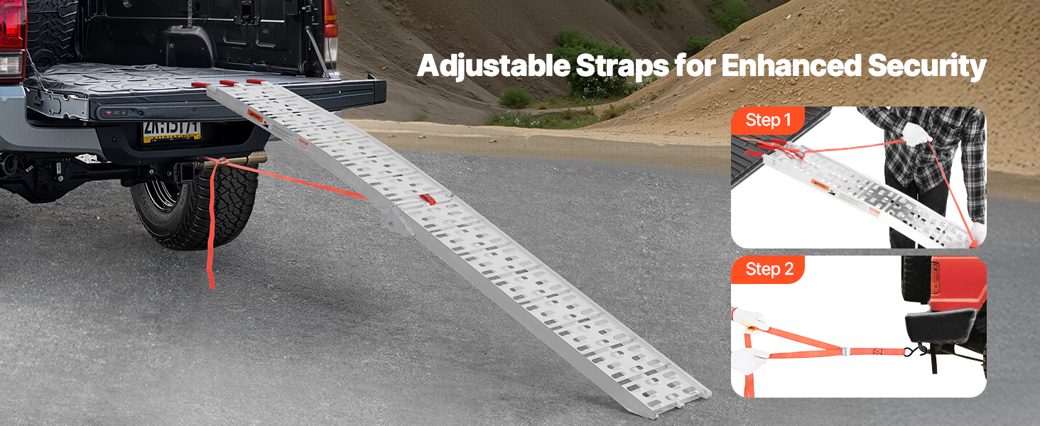 750 lbs Aluminum Ramps 1Pcs Heavy-duty Loading Ramps with Handles ...