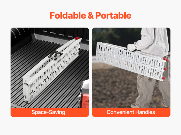 750 lbs Aluminum Ramps 1Pcs Heavy-duty Loading Ramps with Handles ...