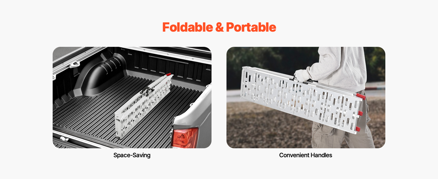 750 lbs Aluminum Ramps 1Pcs Heavy-duty Loading Ramps with Handles ...