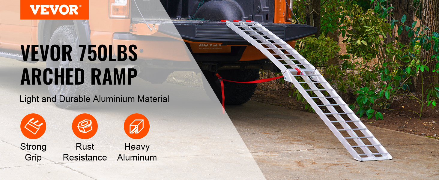 VEVOR Motorcycle Ramps, 750lbs Folding Loading Ramps for Pickup Trucks ...