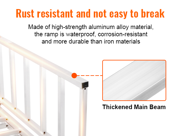 VEVOR Tri-Fold Aluminum Loading Ramp 1500 lbs 77" x 54" for Tractors ...