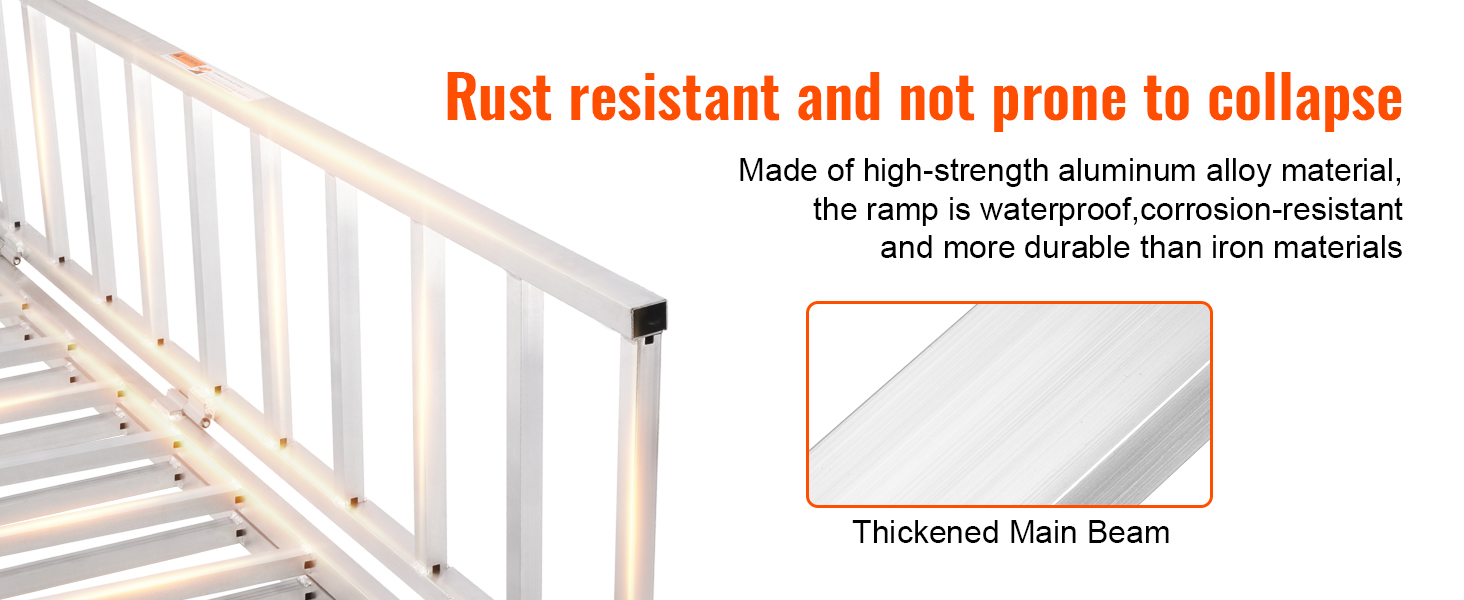 VEVOR Tri-Fold Aluminum Loading Ramp 1500 lbs 77" x 54" for Tractors ...