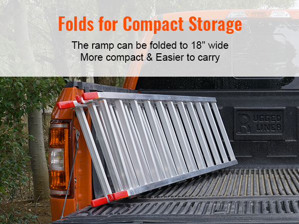 VEVOR Tri-Fold Aluminum Loading Ramp 1500 lbs 77" x 54" for Tractors ...