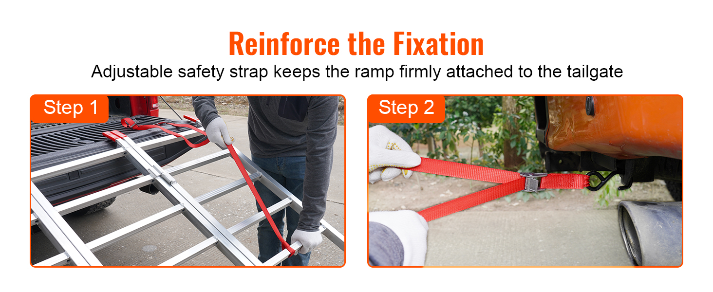 VEVOR Tri-Fold Aluminum Loading Ramp 1500 lbs 77" x 54" for Tractors ...