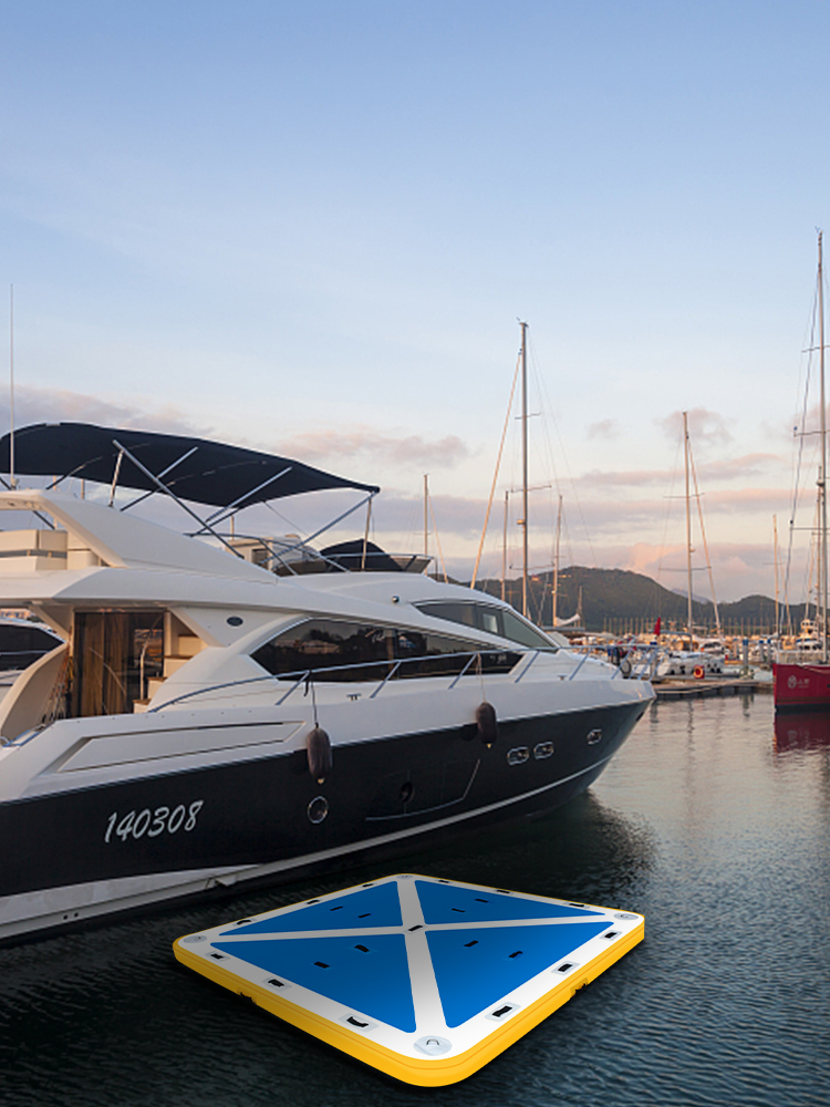 VEVOR Inflatable Floating Dock 8 x 8 ft, Inflatable Dock Platform with ...